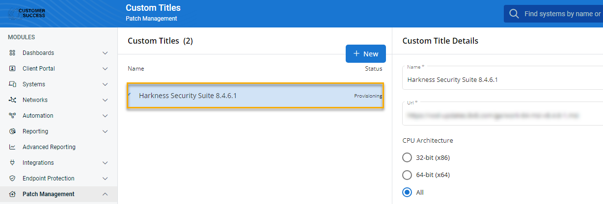 Patch Management custom titles
